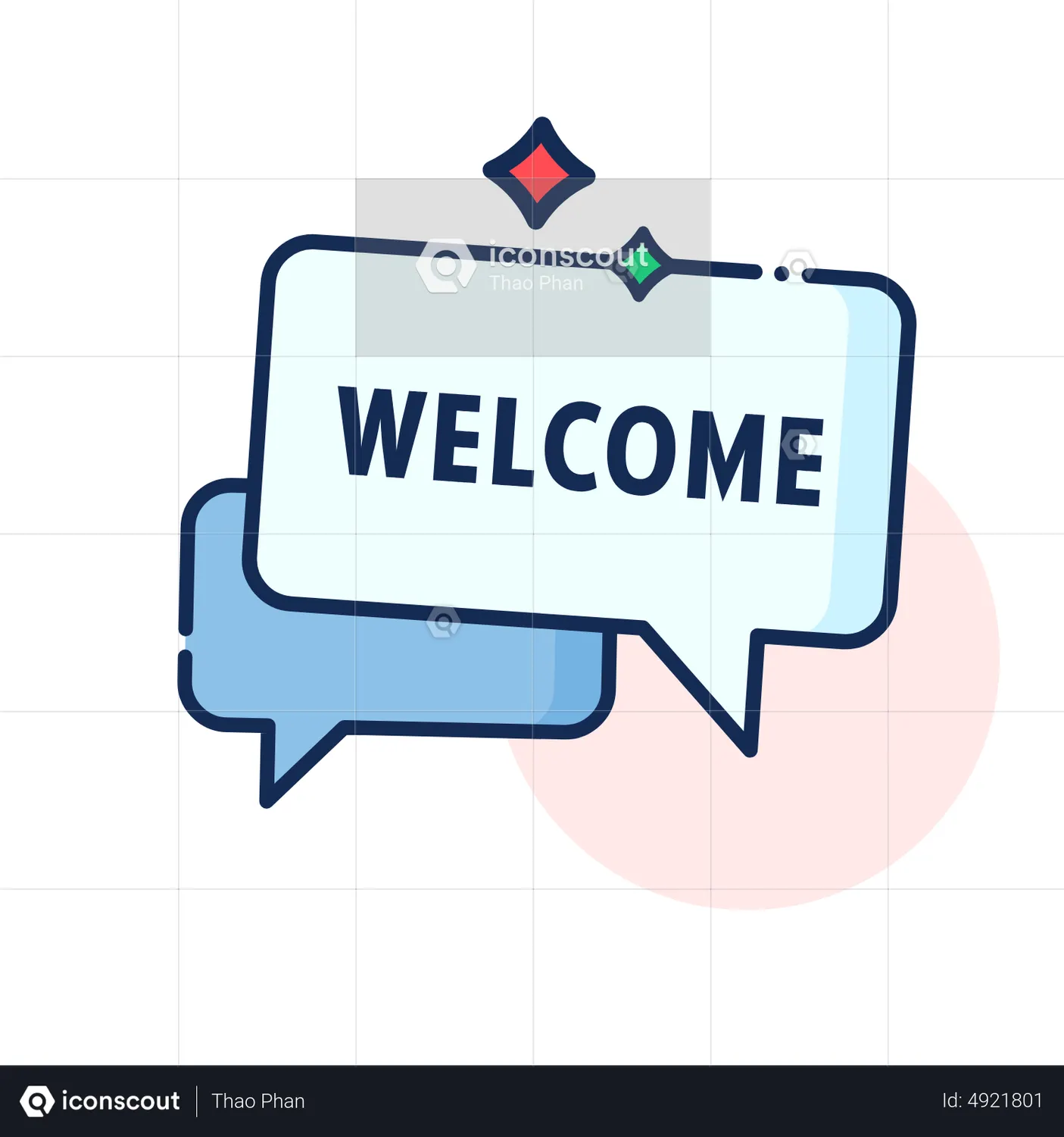 Welcome Chat Animated Illustration download in JSON, LOTTIE or MP4 format