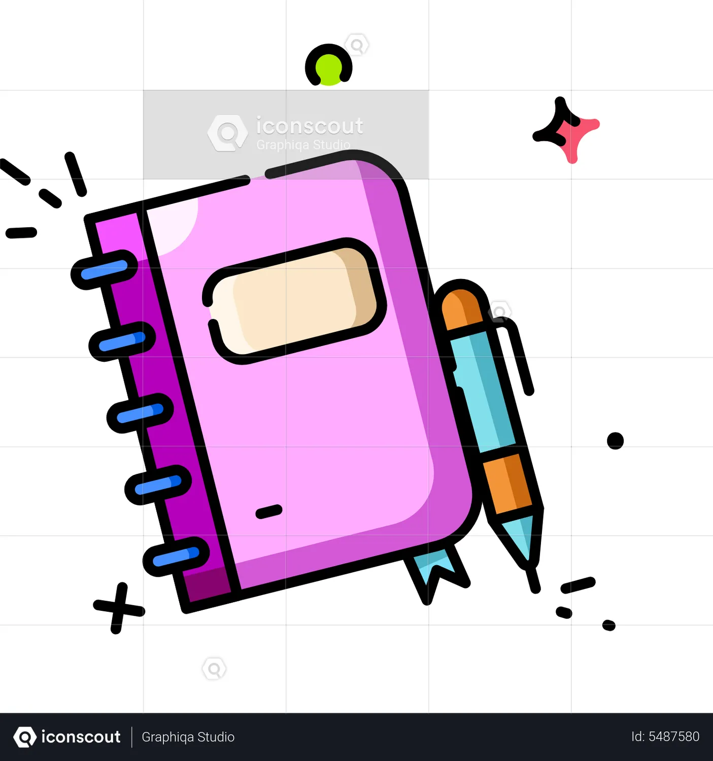 Workbook Animated Icon Download In Json Lottie Or Mp4 Format