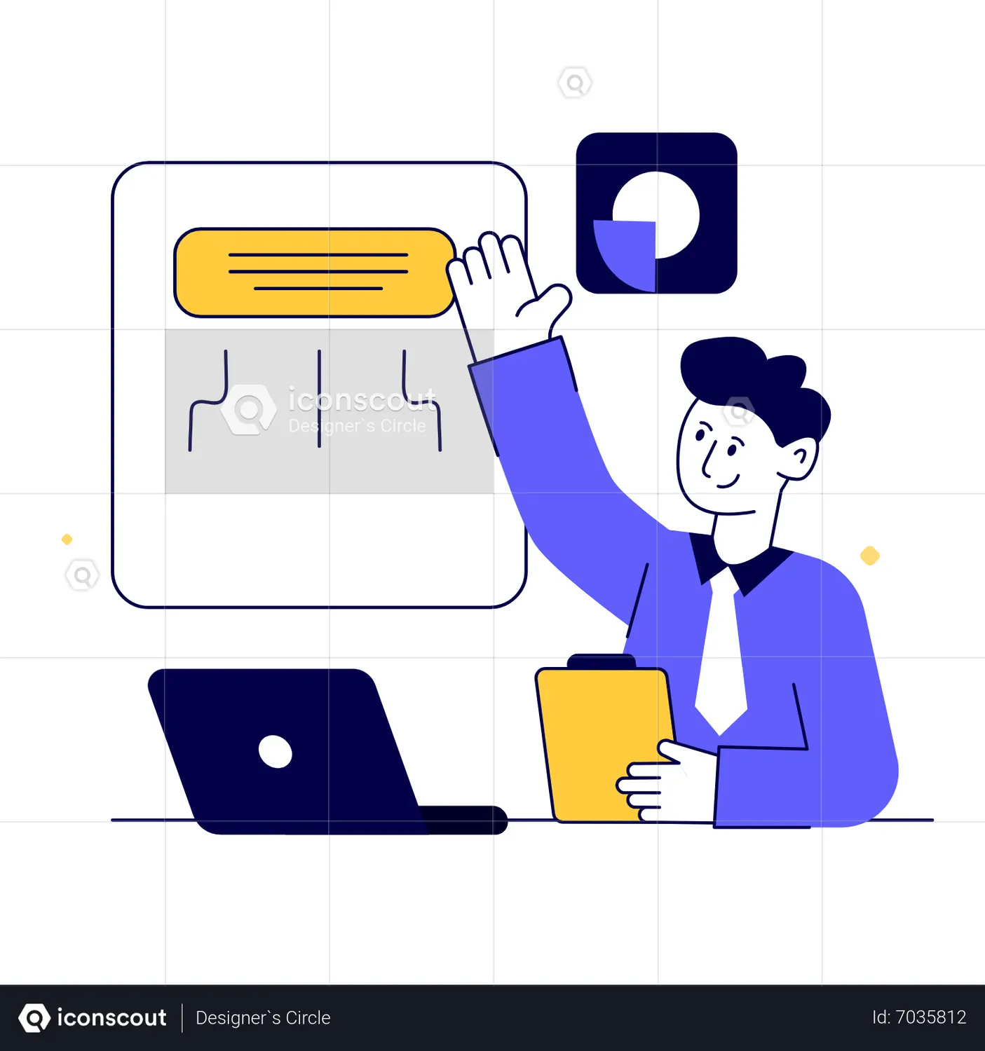 Workflow Animated Illustration Download In Json Lottie Or Mp4 Format