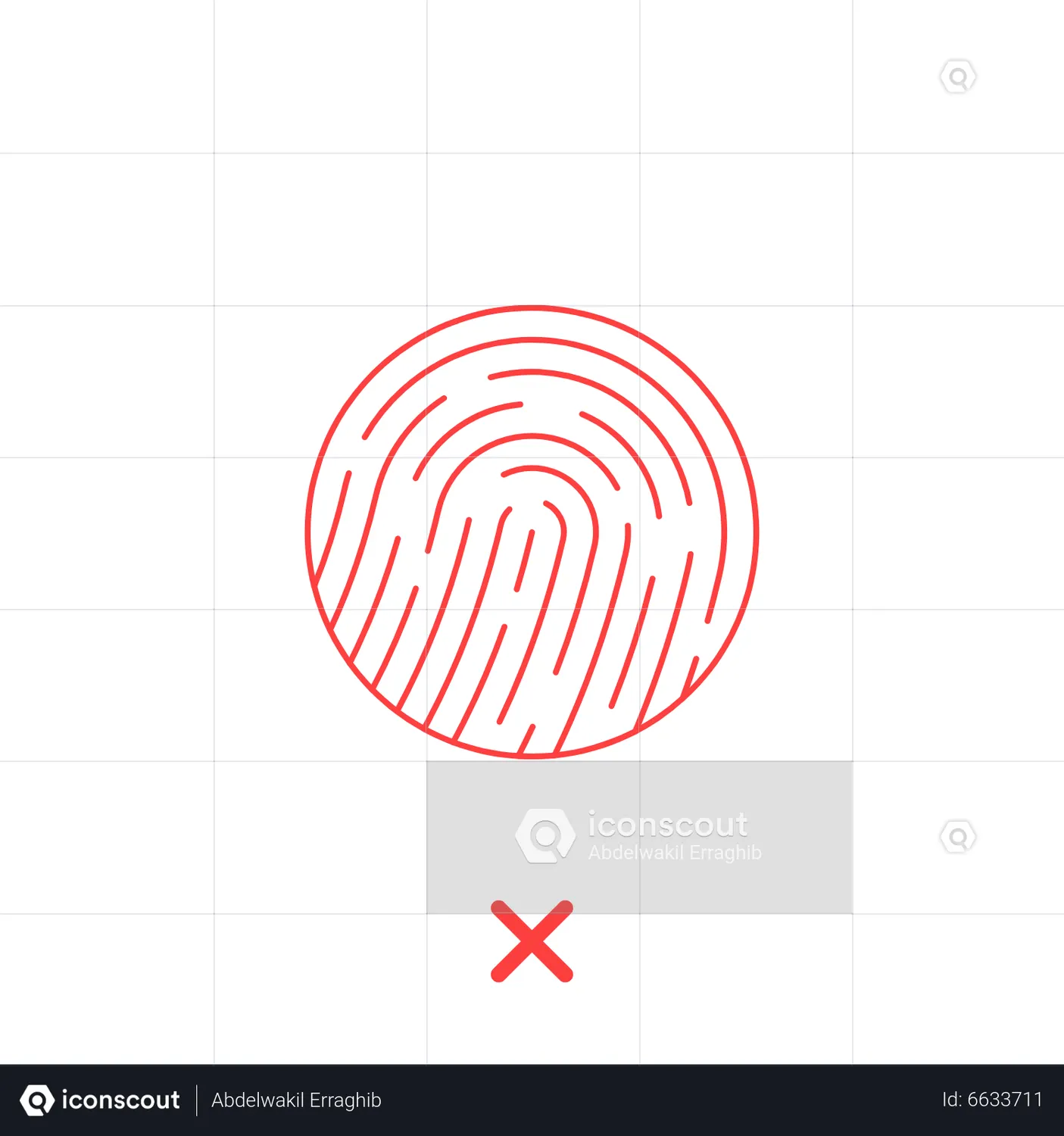 Wrong Fingerprint Animated Icon download in JSON, LOTTIE or MP4 format