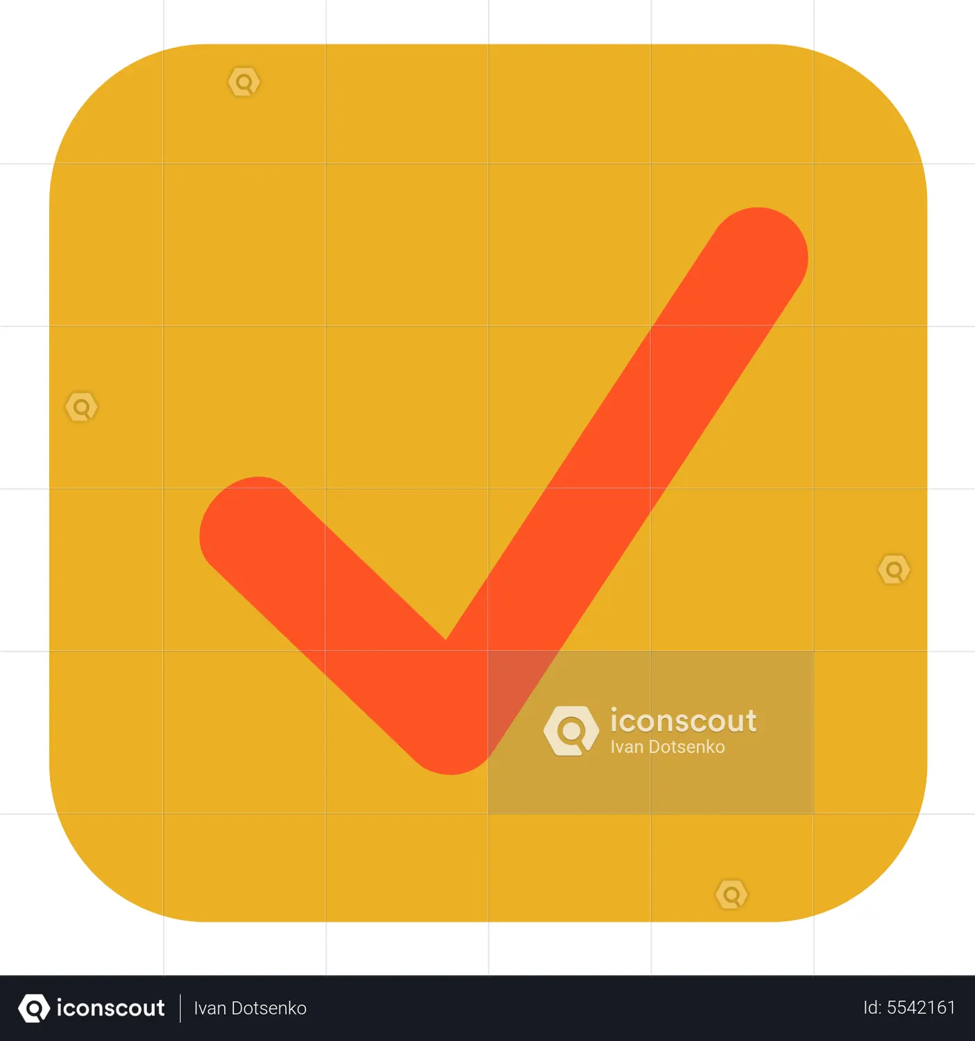 Yellow Rounded Checkbox Animated Icon Download In Json Lottie Or Mp4