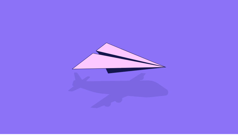 Avion En Papier Volant Gif